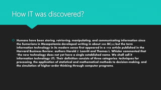 Information Technology PowerPoint Project | PPTX