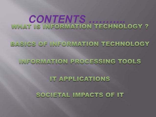 Information technology | PPT