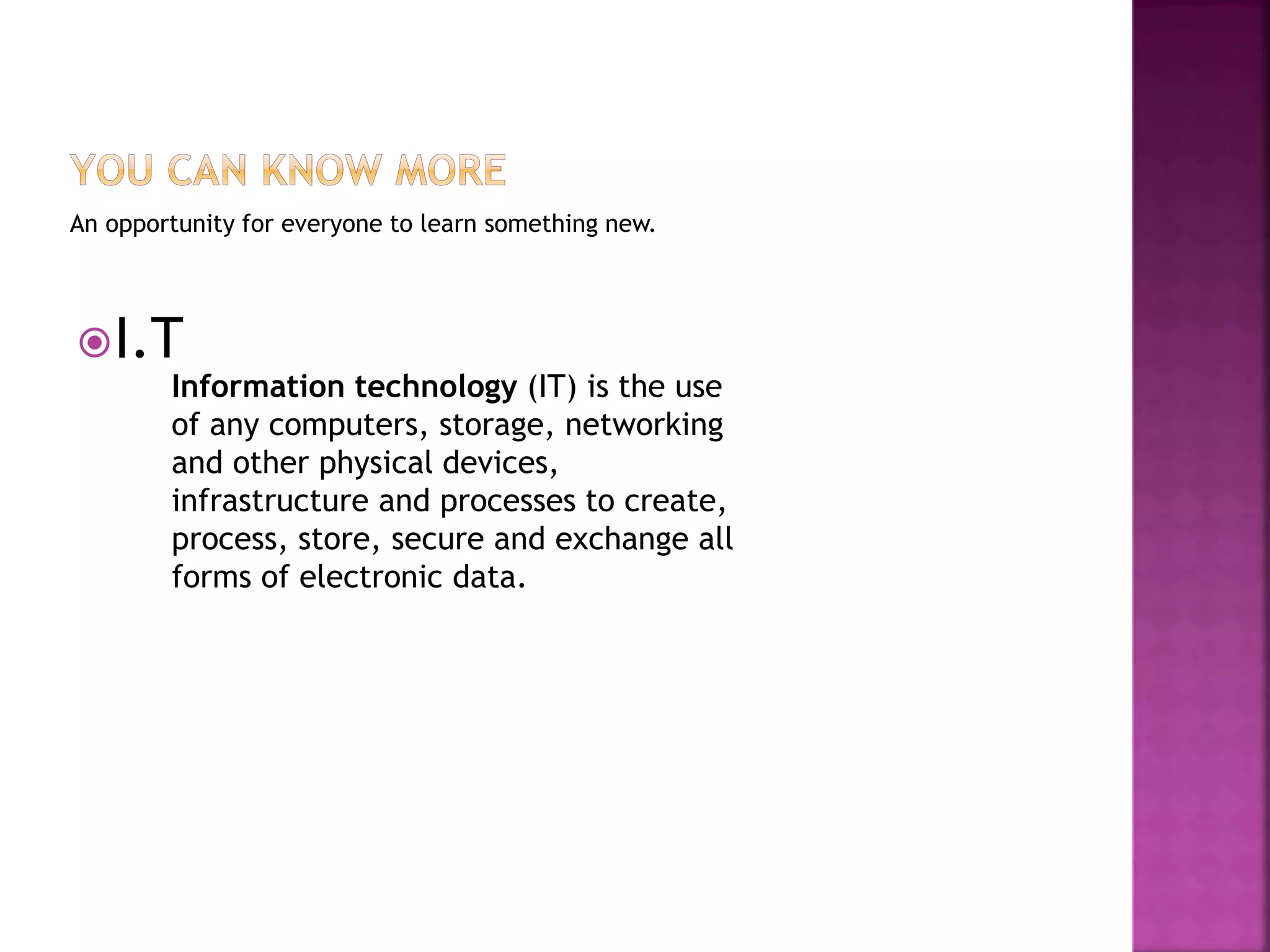 Information technology | PPT