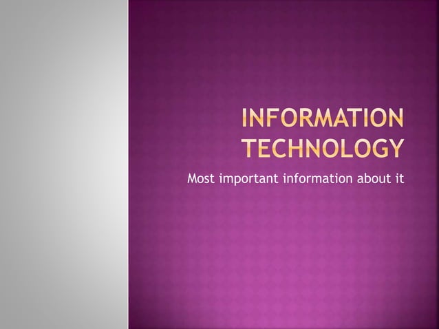 Information technology | PPT