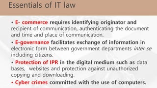 Information Technology Act 2000 | PPTX | Email | Internet