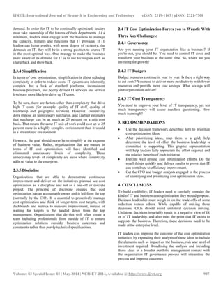 Information technology and cost optimization | PDF