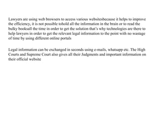 Information Technology and Legal Education_ | PPTX