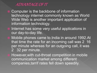 Information technology boon to society | PPTX