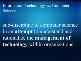 Information Technology Classification Talk | PDF