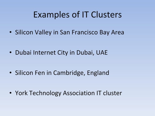 Information technology cluster | PPT