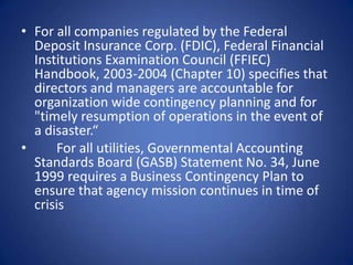 Information Technology Disaster Planning | PPTX