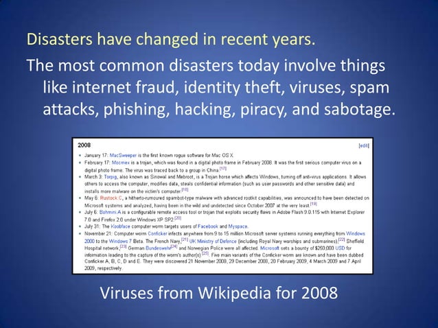 Information Technology Disaster Planning | PPTX