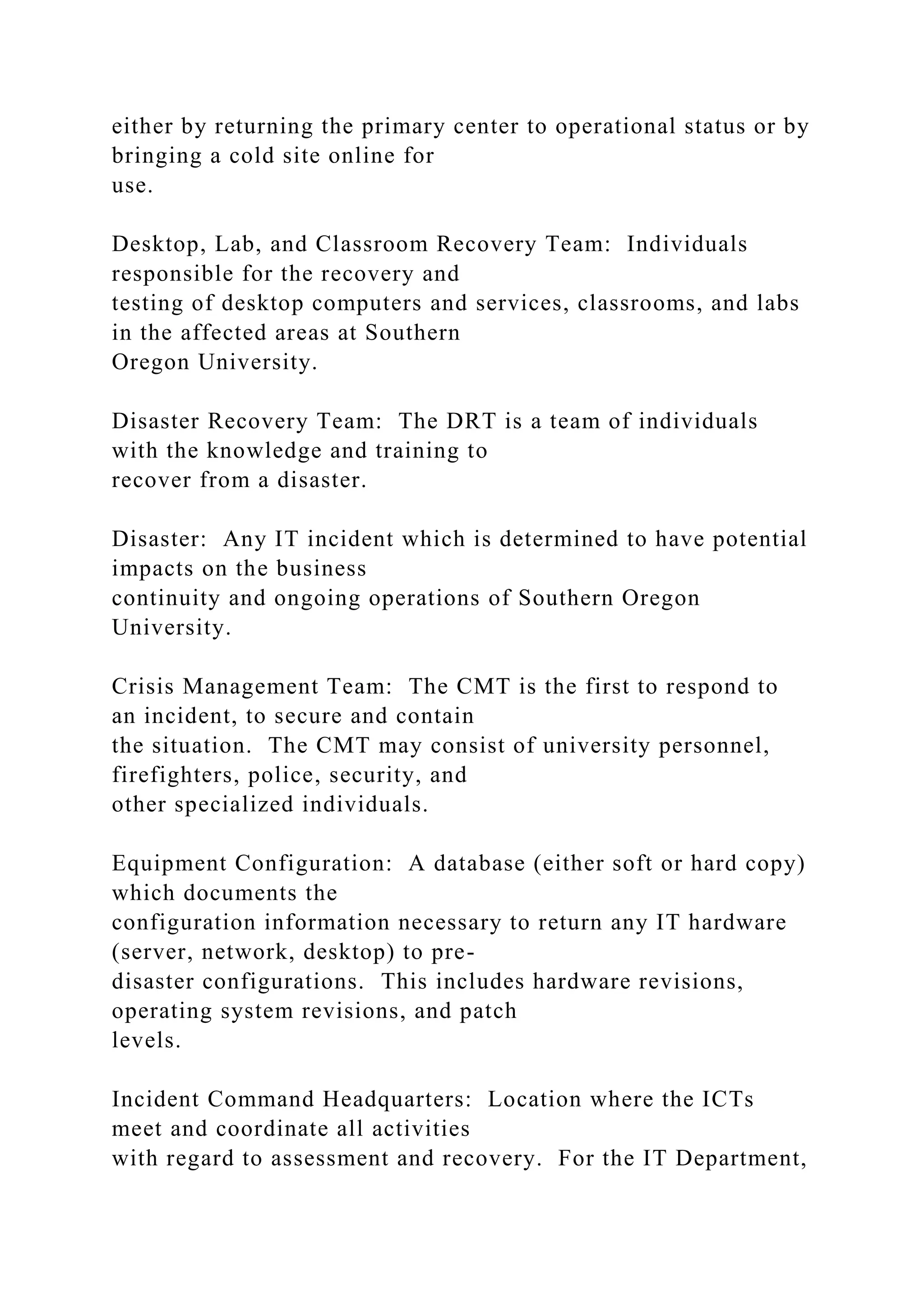 INFORMATION TECHNOLOGY DISASTER RECOVERY PLAN 1250.docx