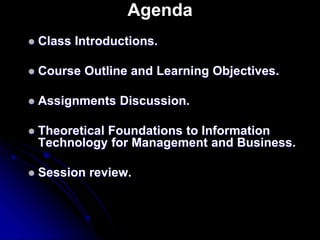 Information Technology for Management and Business | PPT