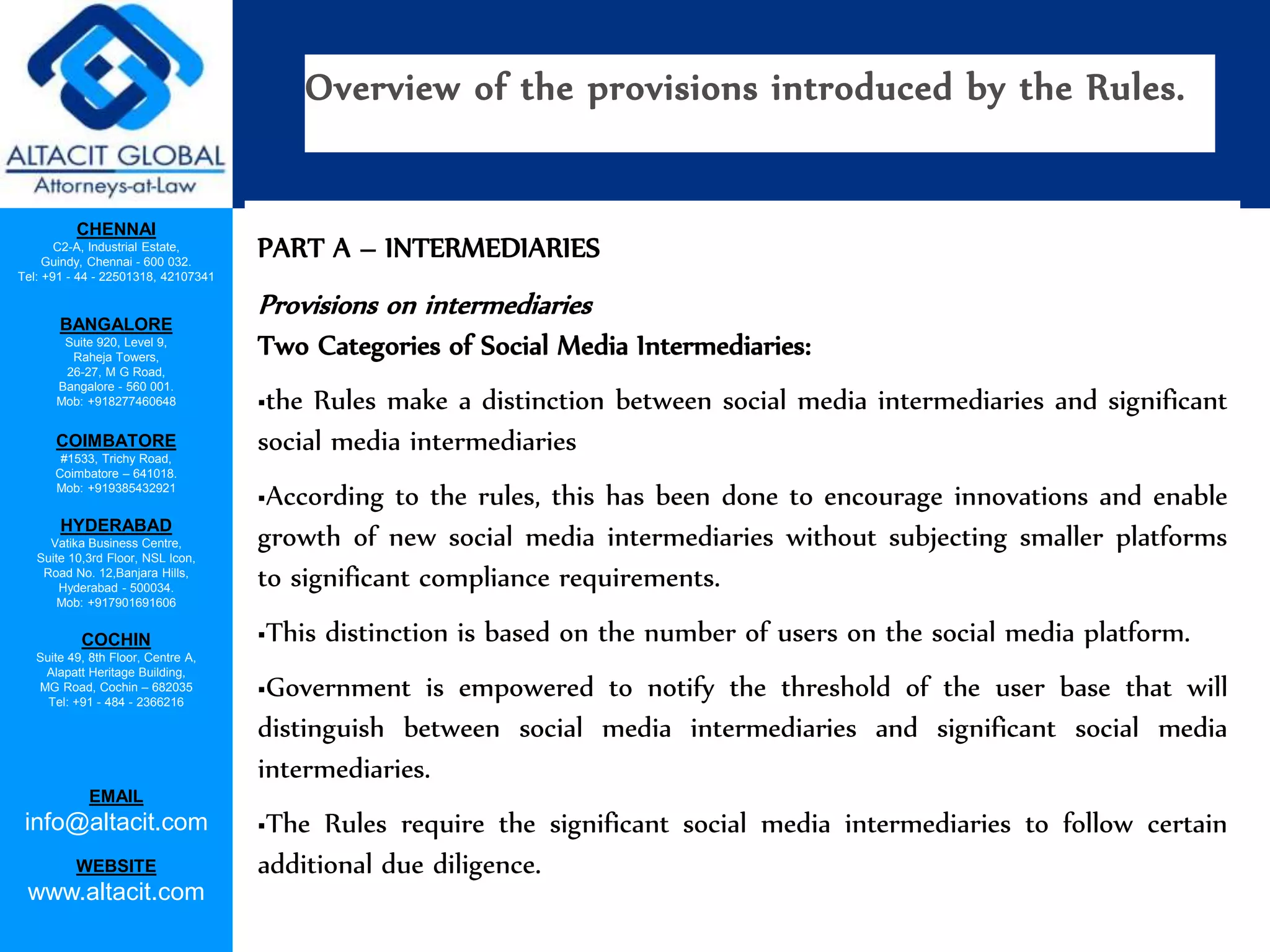 Information technology guidelines for intermediaries and digital media ...