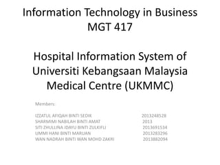 Information technology in business presentation | PPT
