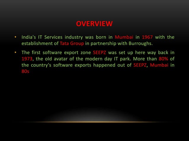 Information technology industry of india | PPTX
