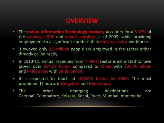 Information technology industry of india | PPT