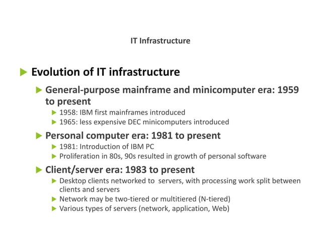Information Technology Infrastructure.pptx | Internet | Computing