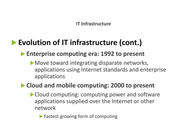 Information Technology Infrastructure.pptx | Internet | Computing