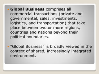 Information technology in global business | PPTX