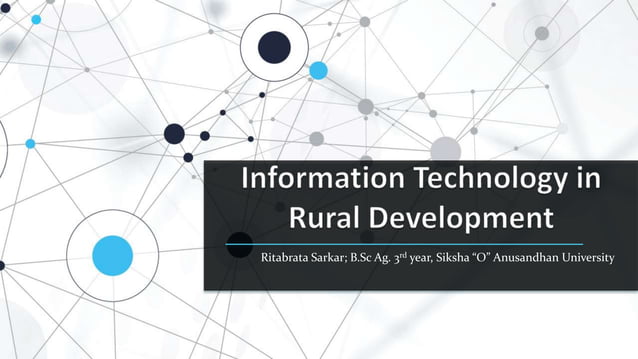 Information Technology in Rural Development | PPTX