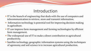 Information Technology in Rural Development | PPTX