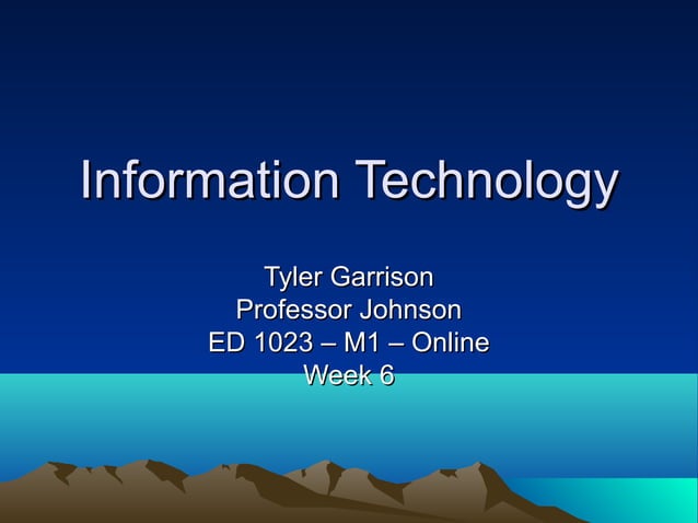 Information Technol | PPT
