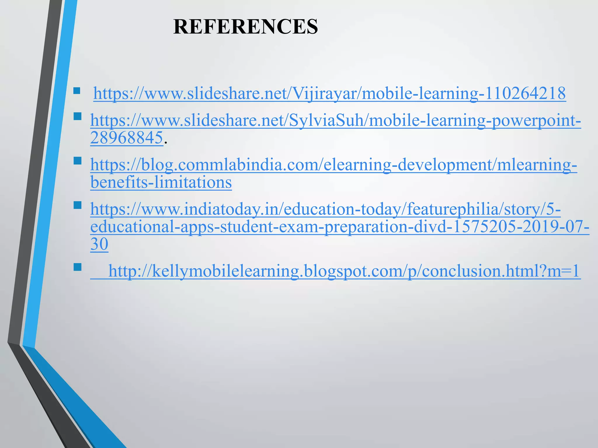 Presentation on MOBILE LEARNING | PPTX