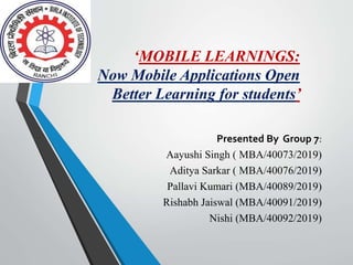 Presentation on MOBILE LEARNING | PPTX