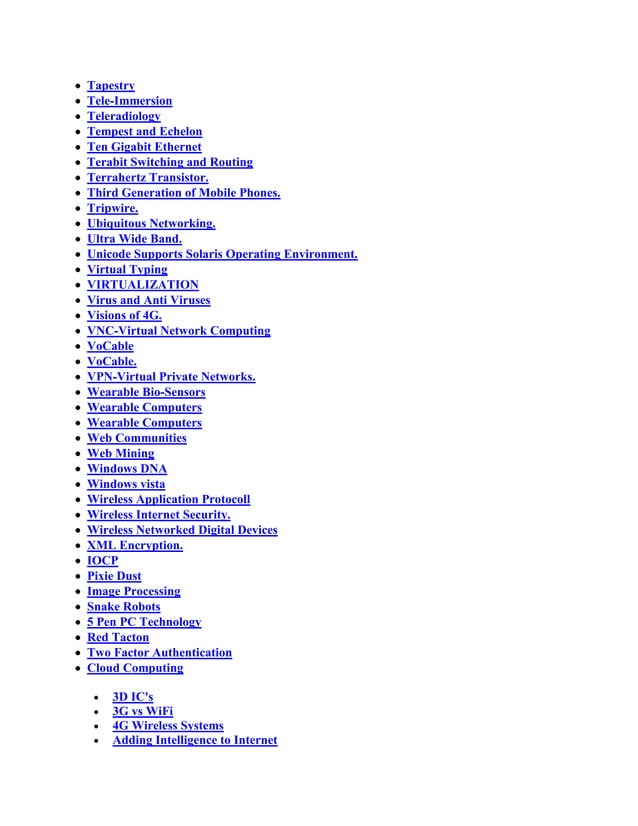 Information technology seminar topics | DOCX