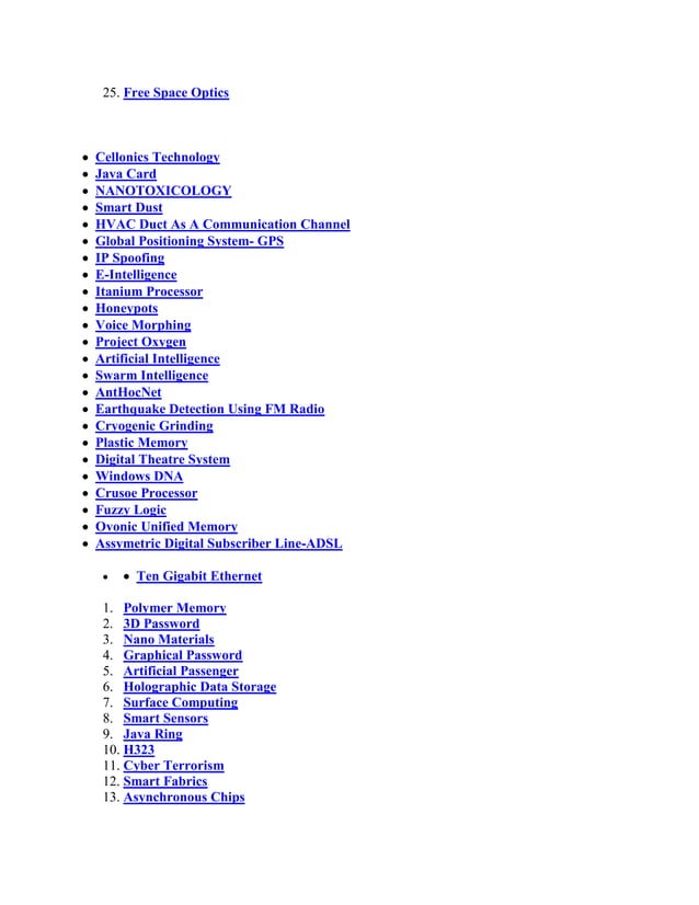Information technology seminar topics | DOCX