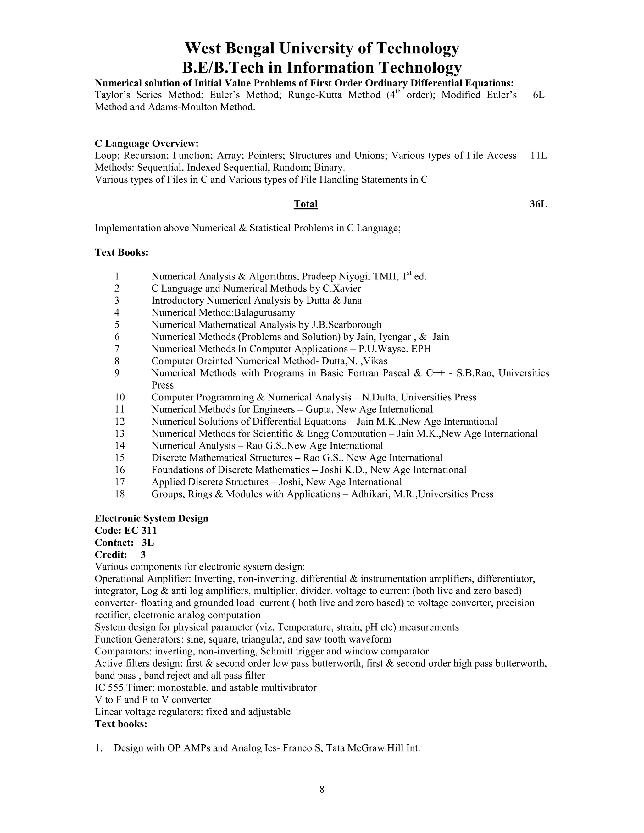 Information technology syllabus | PDF