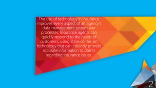 Information technology uses in insurance industry | PDF