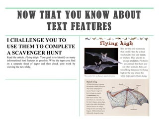 Information text features ppt | PPT