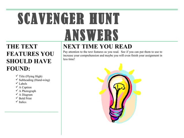 Information text features ppt | PPT | Educational Assessment | Education