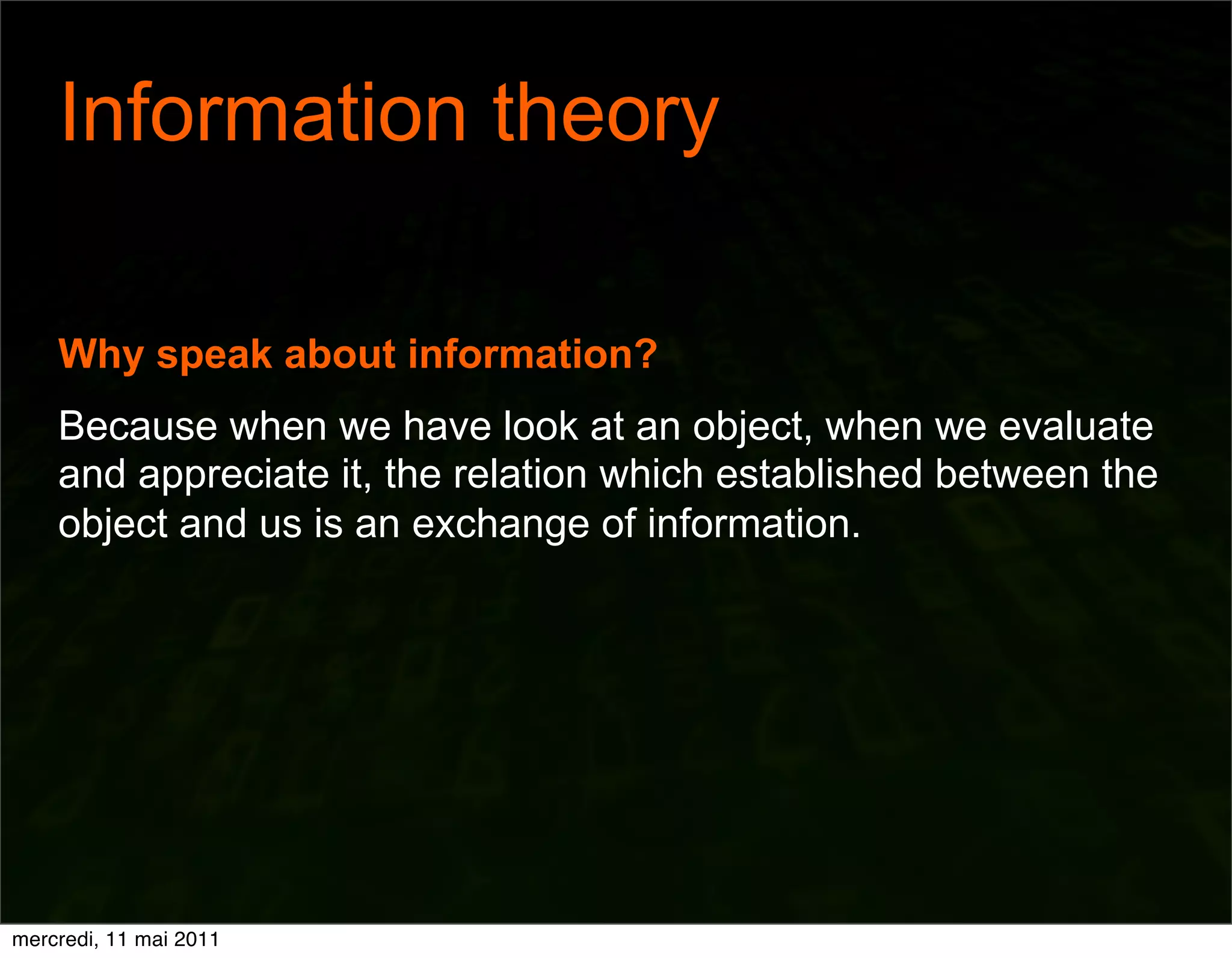 Information theory | PDF
