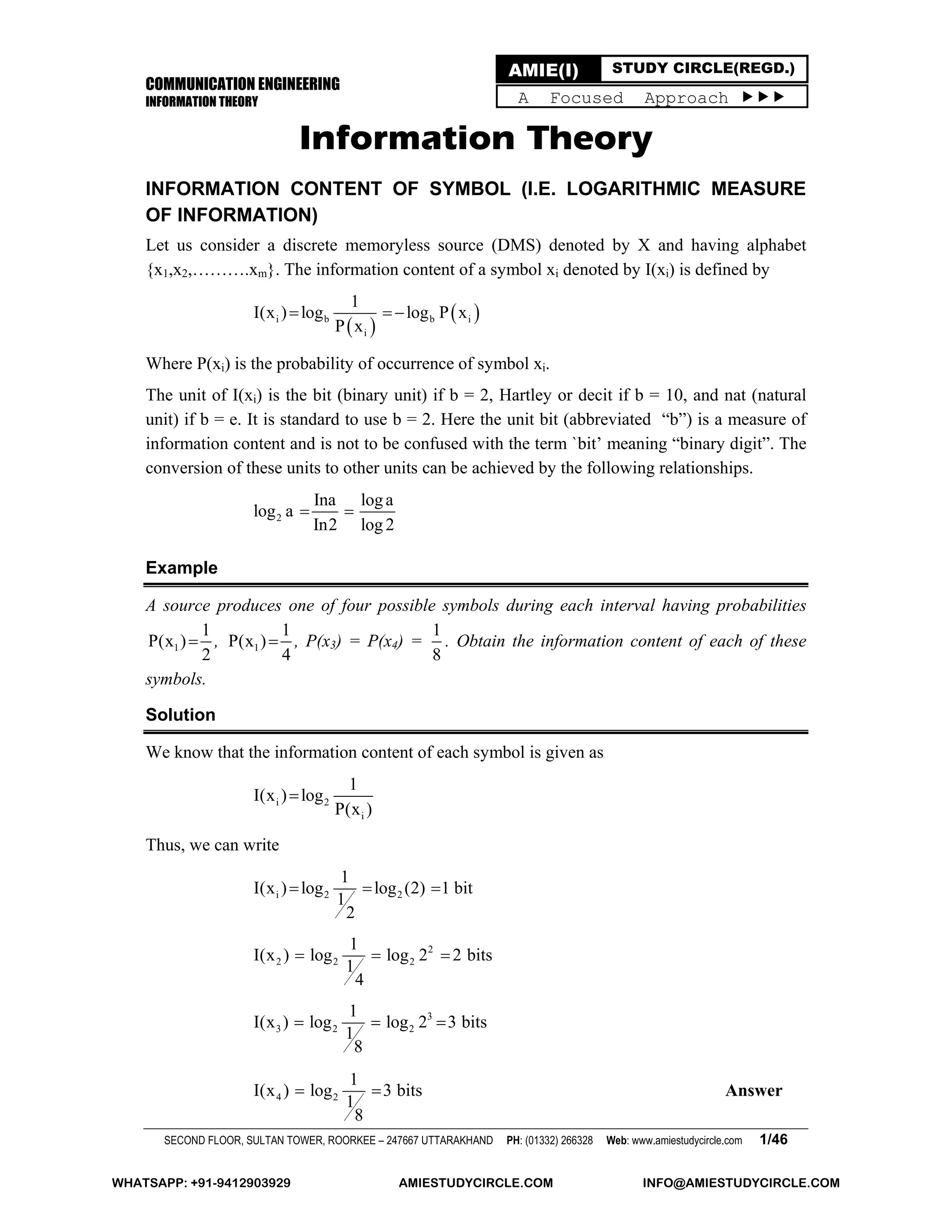Information theory | PDF