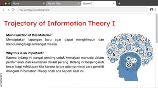 TUGAS INFORMATION THEORY KELOMPOK 6 TI UNIMA | PPT