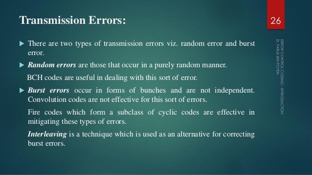 Error Control Coding Introduction