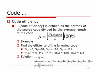 Information Theory Equation