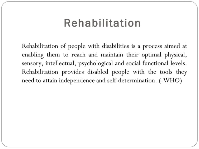 Information therapy and rehabilitation | PPT