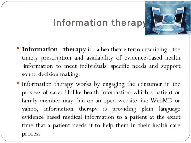 Information therapy and rehabilitation | PPT
