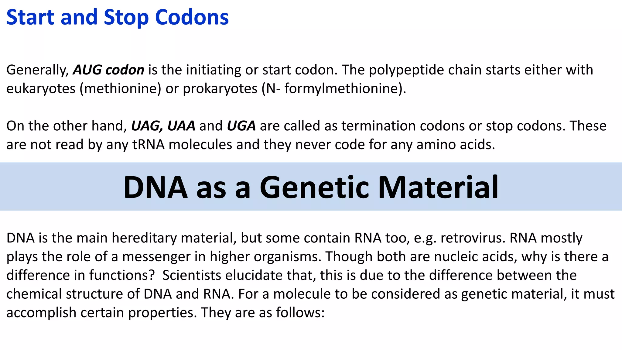 Genetic Information Transfer (Biology for Engineers) | PPTX