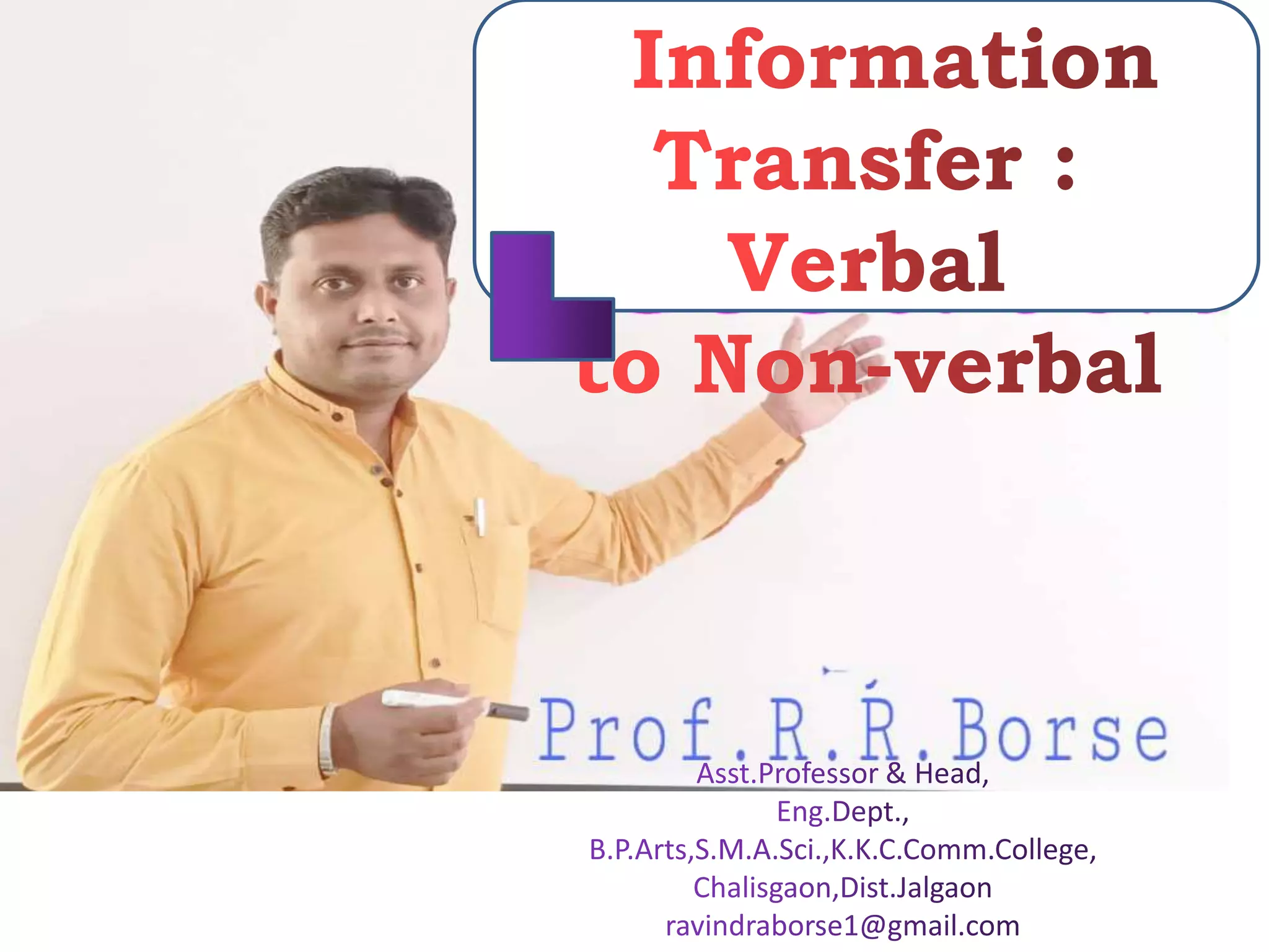 Information Transfer Verbal to Non-verbal | PPTX