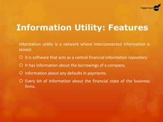 Information Utility Insolvency Code PPT - Registrationwala | PPTX