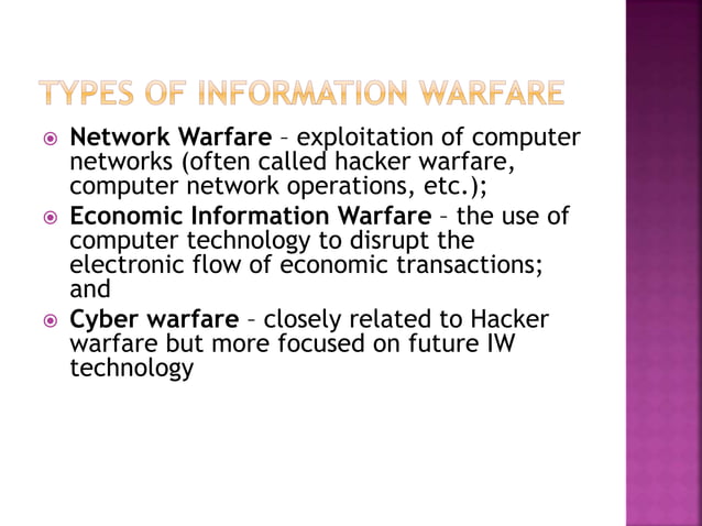 Information warfare.11