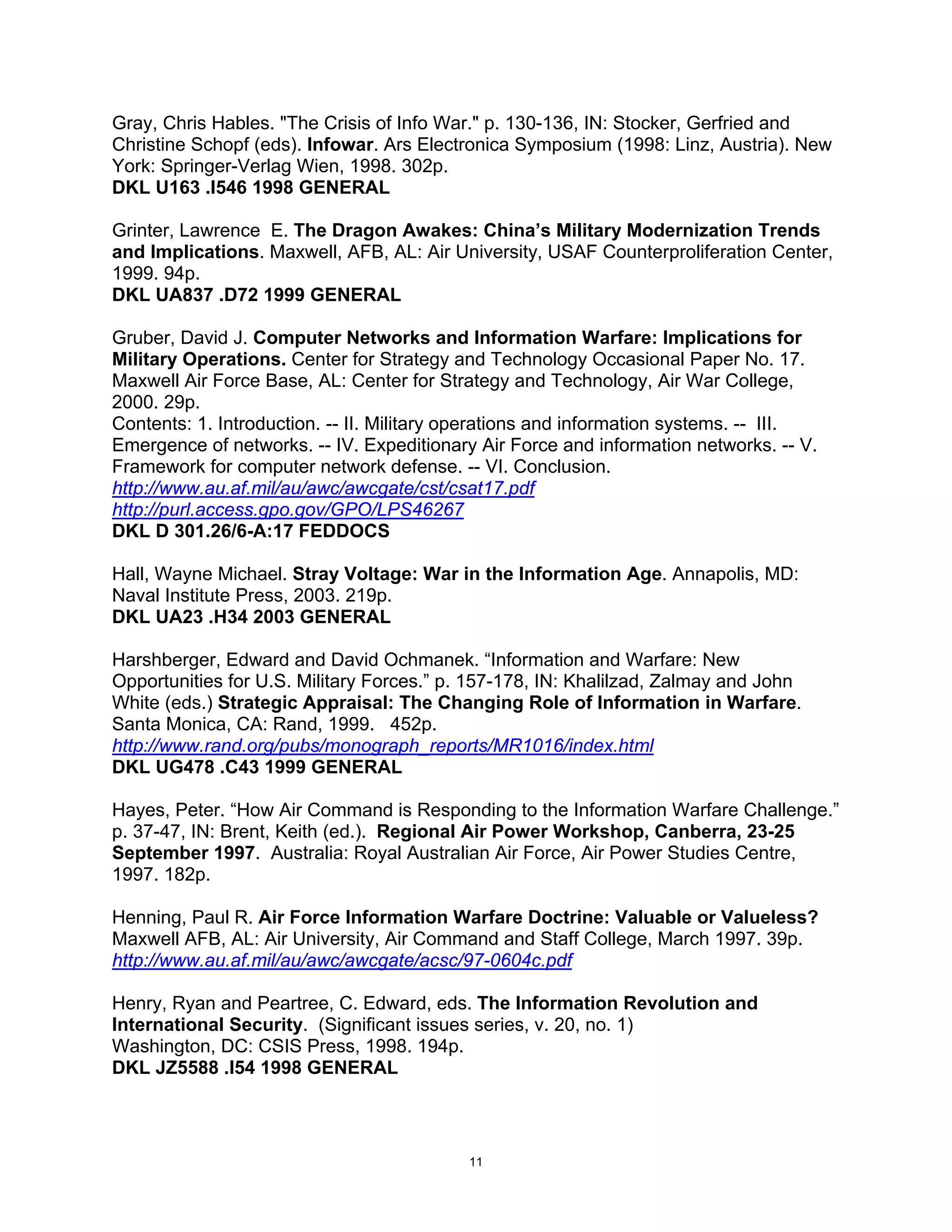 Information warfare and information operations | PDF