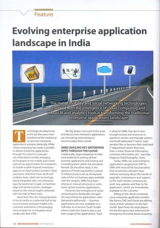 Evolving Enterprise Application Landscape In India | PDF
