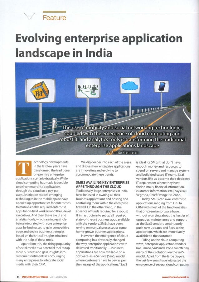 Evolving Enterprise Application Landscape In India | PDF