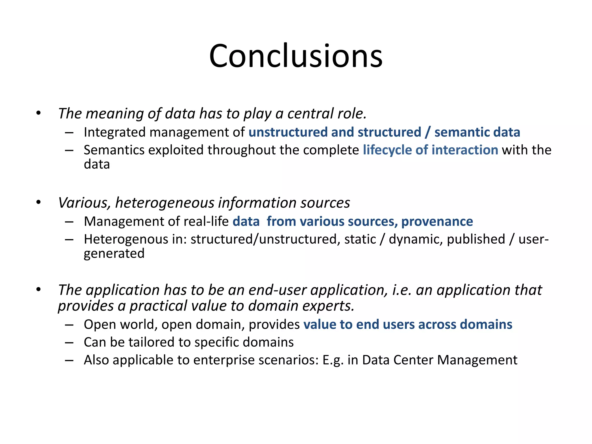 The Information Workbench - | PPTX