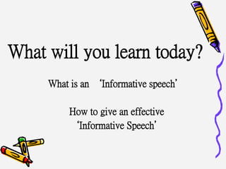 Informative speech | PPTX
