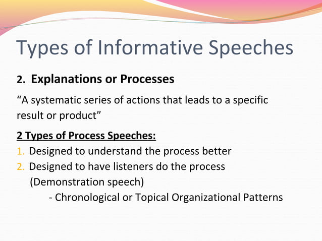 Informative speaking