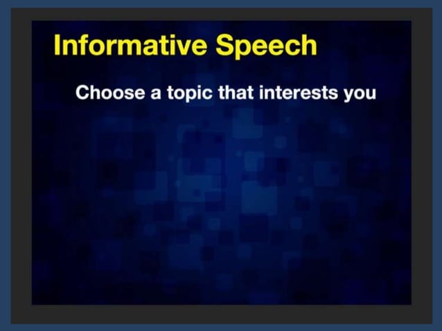 Informative Speech Information | PPTX